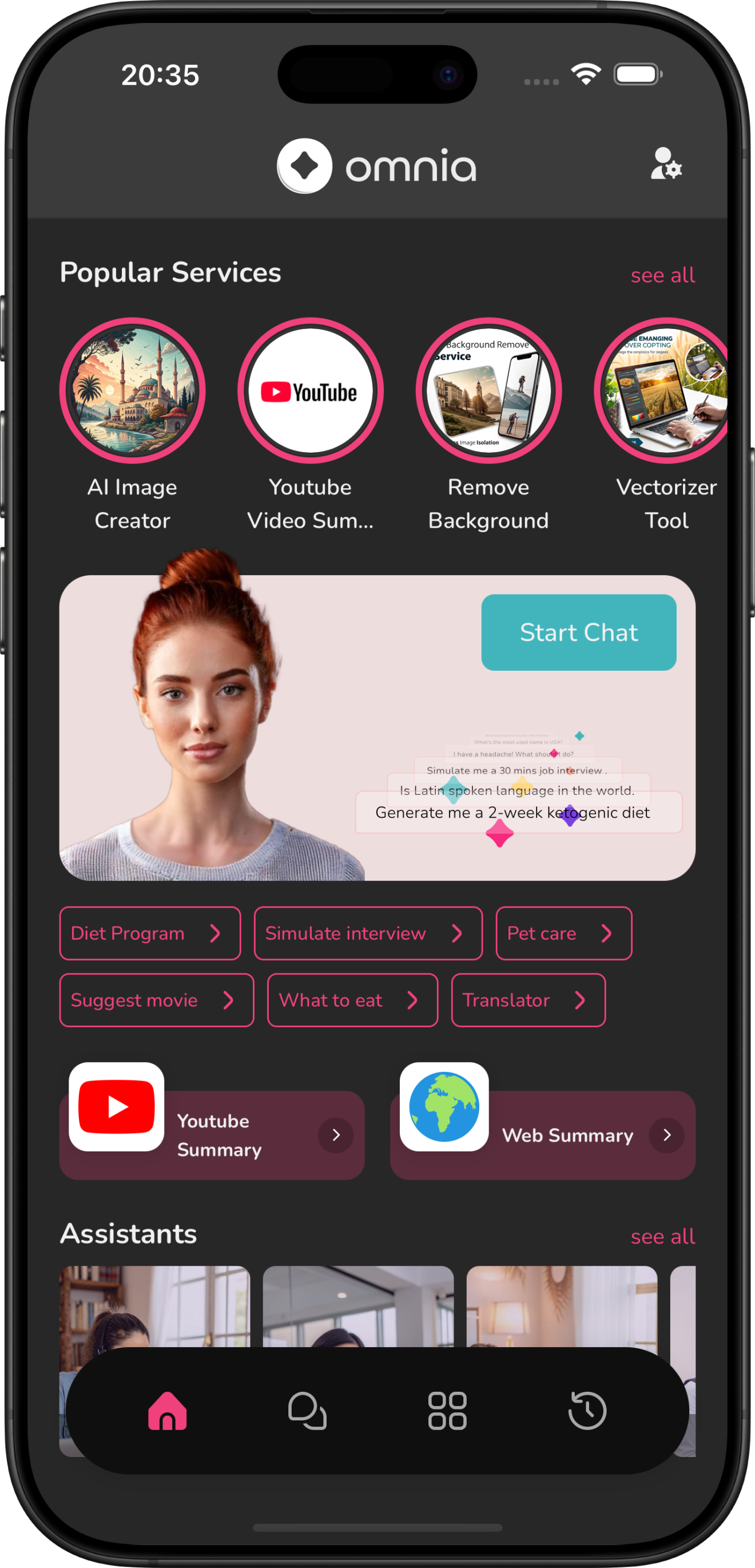 Omnia - AI-Powered Creative Tools and Assistant